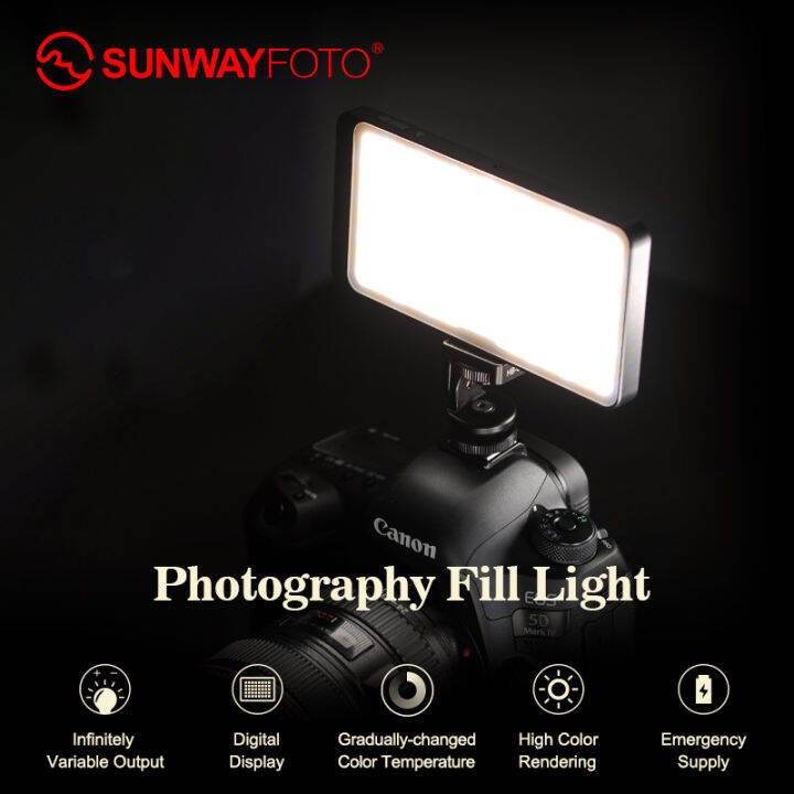 SUNWAYFOTO FL-120 LED Video Light Dimmable Photography Lighting On ...
