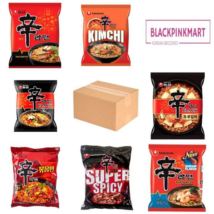 NONGSHIM SHIN RAMEN 1BOX : SHIN ORIGINAL/SHIN BLACK/SHIN RED SPICY/SHIN ...