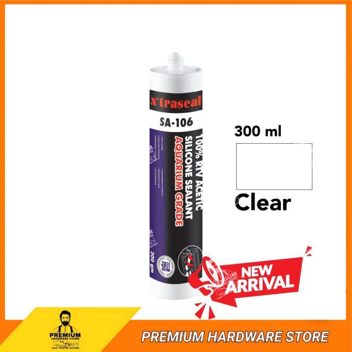 XTRASEAL SA-106 Aquarium Grade 100% RTV Acetic Silicone Sealant 300g Silicone Aquarium Sealant ...