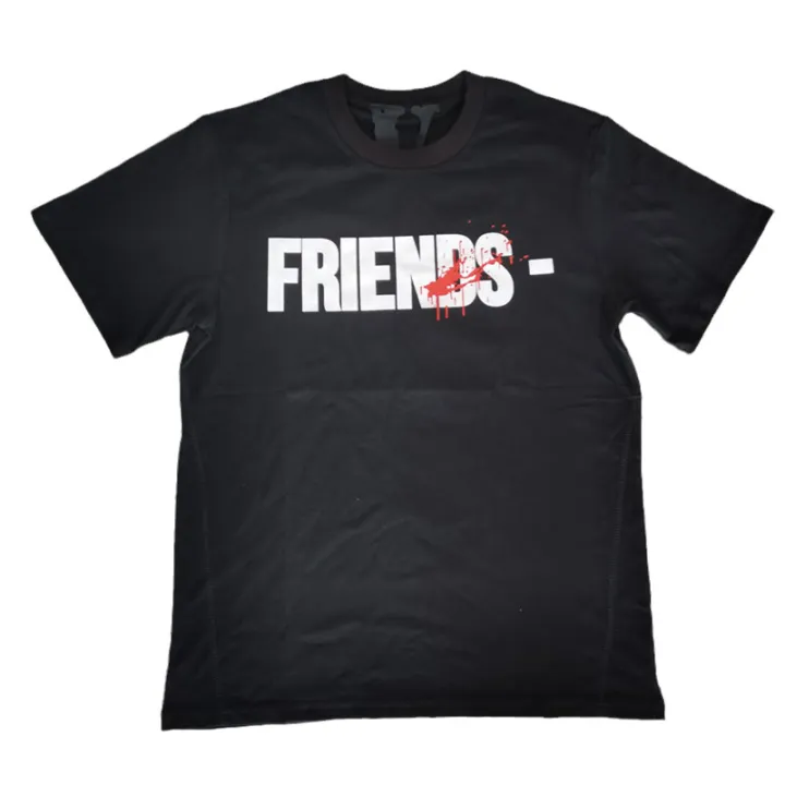 VLONE FRIENDS ลิมิเต็ดเอดิชั่น Ink White Big V เสื้อยืดแขนสั้นฤดูร้อน ...