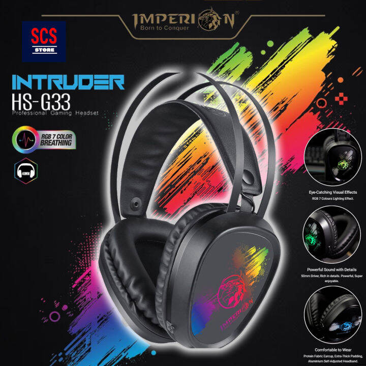 Imperion HS-G33 Intruder RGB Gaming Headset | Lazada