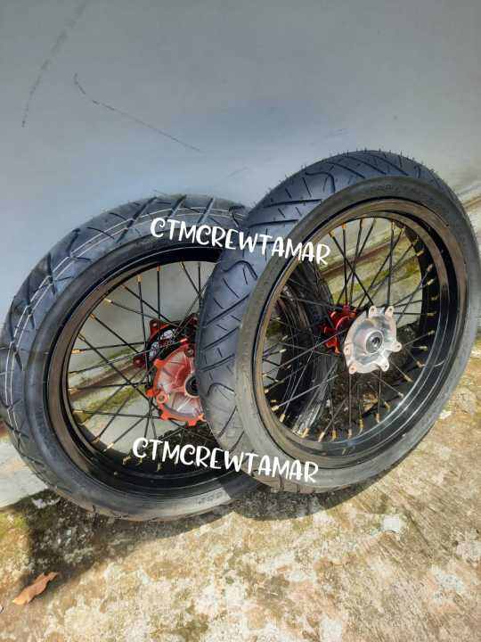 Velg Set Ban Set Supermoto Honda CRF Ban IRC Ukuran ban 100/80-17 dan ...