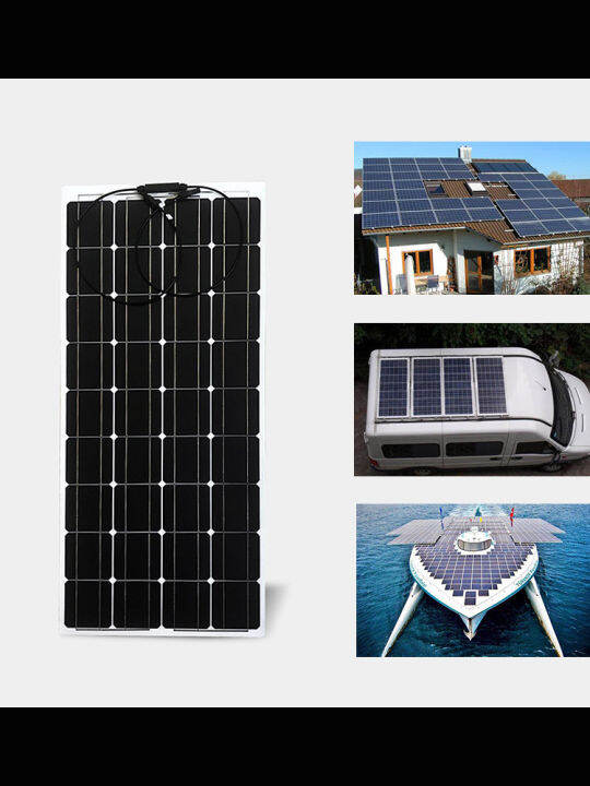 Semi-flexible solar panels, single crystal panels, thin film 12V RV ...