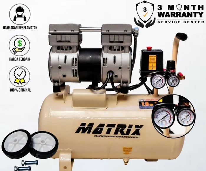 Kompresor Angin Oiles Matrix 1HP 25LT - Oilless Compressor OFS750-25 | Lazada Indonesia