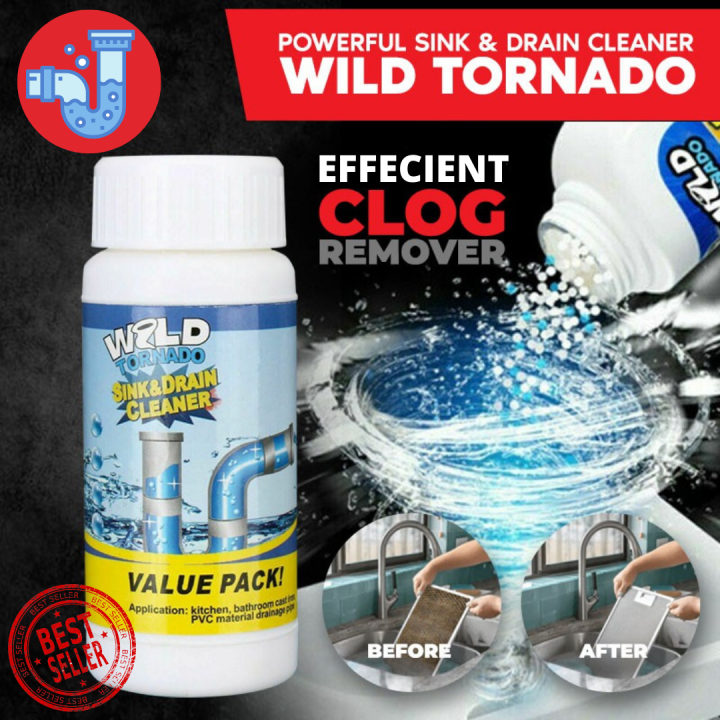 WILD TORNADO SINK AND DRAIN CLEANER pangtanggal ng bara sa lababo clog remover baradong toilet ...