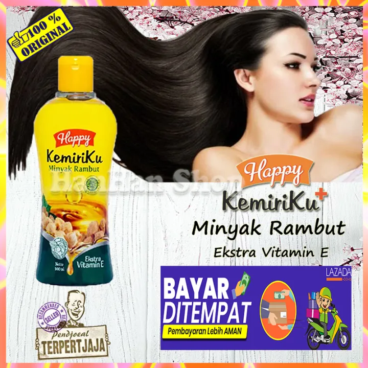 Happy Kemiriku Minyak Rambut Ekstra Vitamin E 100ml Perawatan Rambut ...