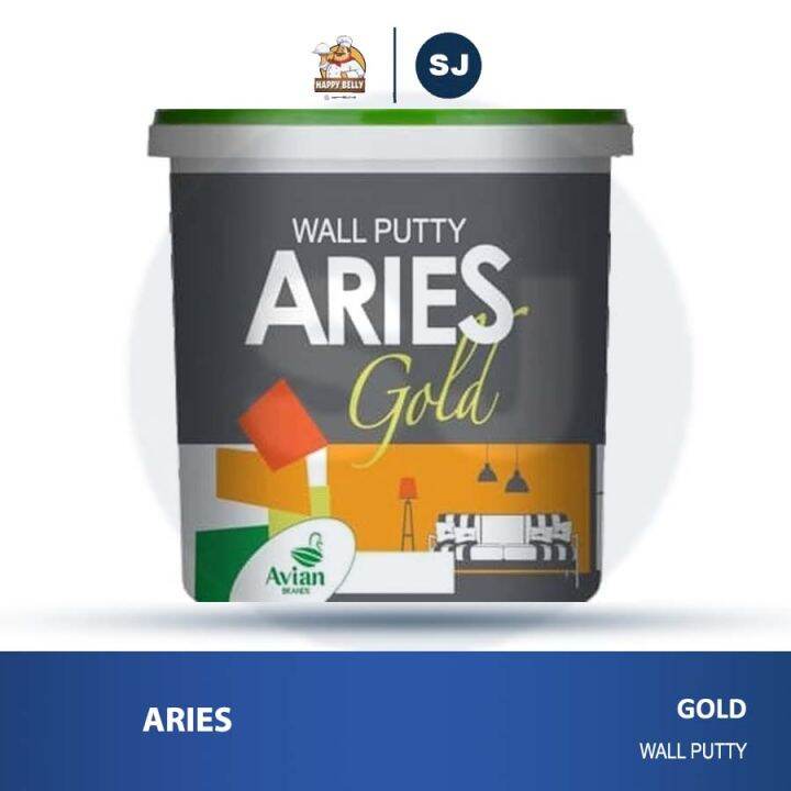 PLAMIR PLAMUR WALL PUTTY DEMPUL TEMBOK KAYU ARIES GOLD GALON 5 KG CAT ...