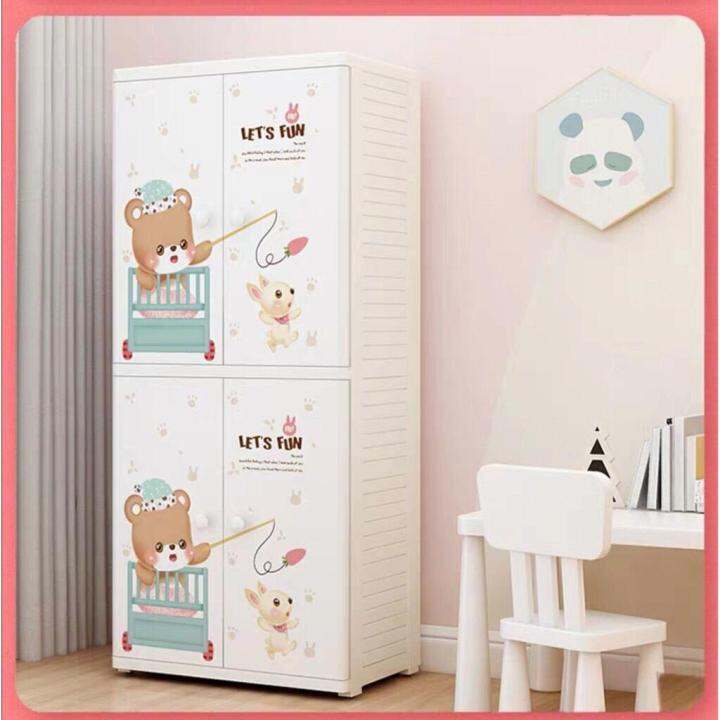 👉READY STOCK👉🇲🇾 Children Wardrobe Cabinet Cartoon Almari Modern Economy ...