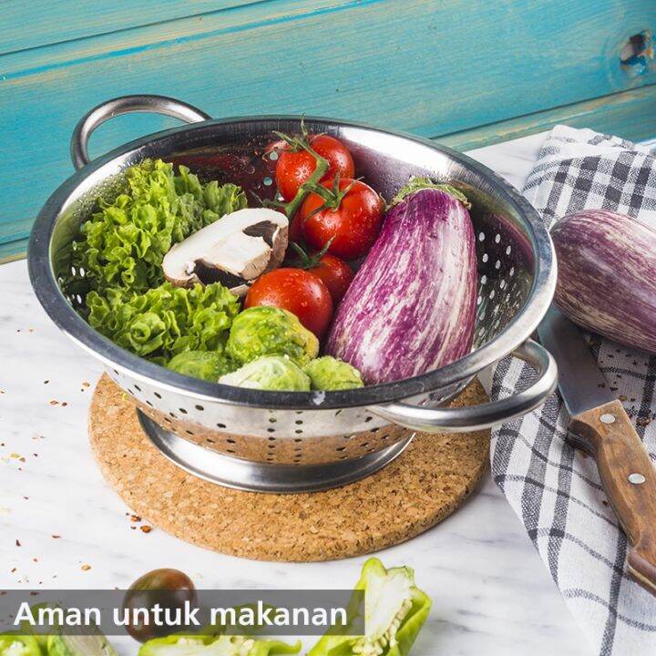 Sangku Bakul Nasi Stainless Colander Tanpa Tutup Wadah Wakul Nasi ...