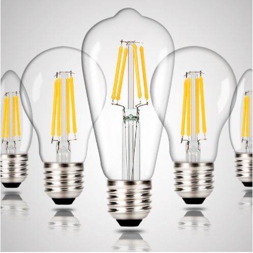 lampu cafe led cahaya kuning lampu filamen bolam vintage ST64 4w ...