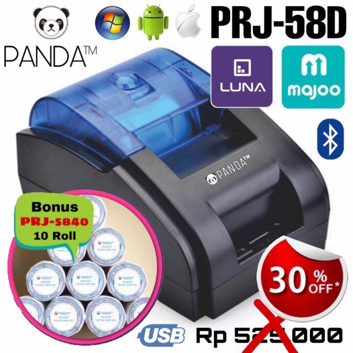 PRINTER KASIR/PPOB THERMAL 58MM PANDA PRJ-58D ANDROID (USB+BLUETOOTH ...