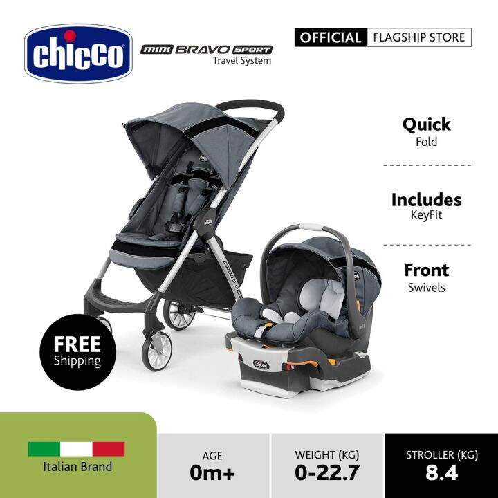 Chicco Mini Bravo Sport Travel System (stroller+car seat) | Lazada
