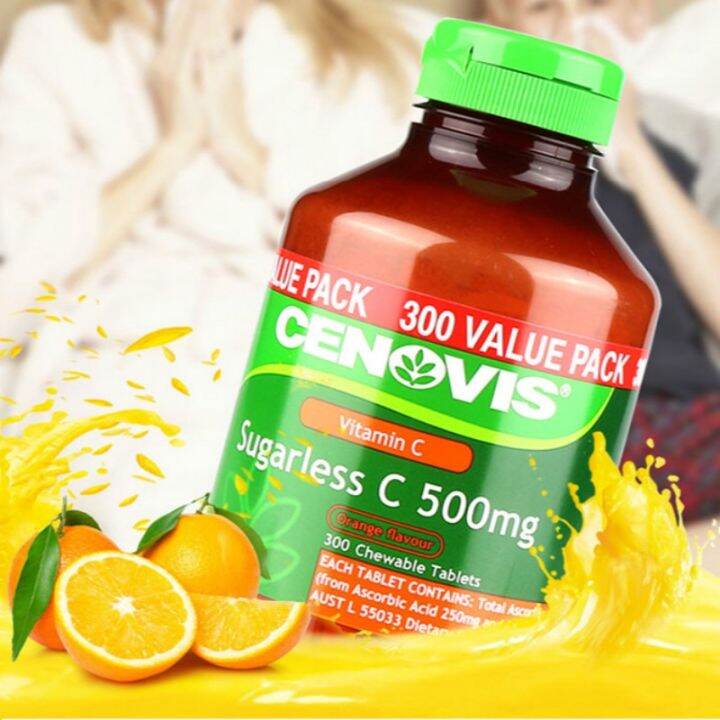 สินค้าขายดี!!!Cenovis Sugarless Vitamin C 500mg Chewable Tablets 300 ...