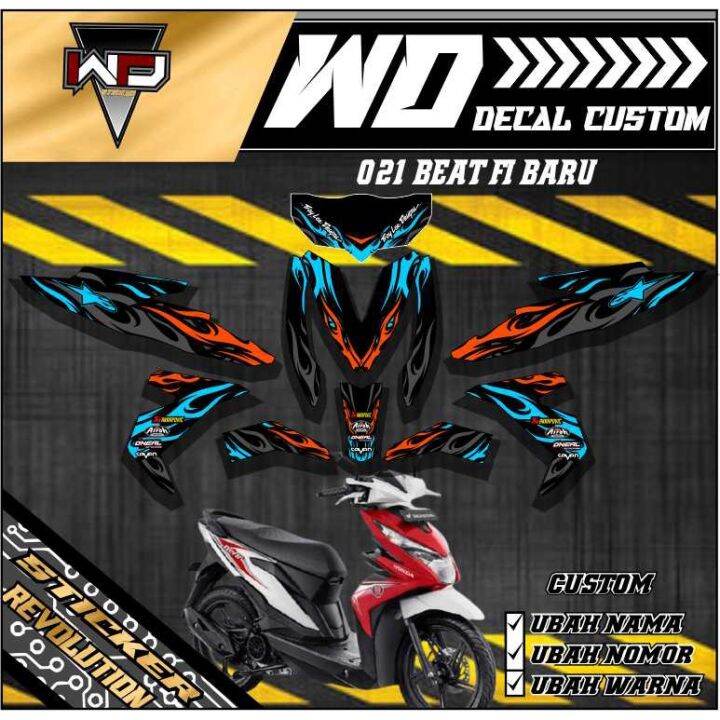 021 Dekal sticker BEAT FI BARU MOTIF API NYALA | Lazada Indonesia