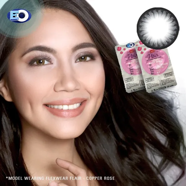 EO Flexwear Flair Colored Contact Lens - Black Beauty (Nearest ...