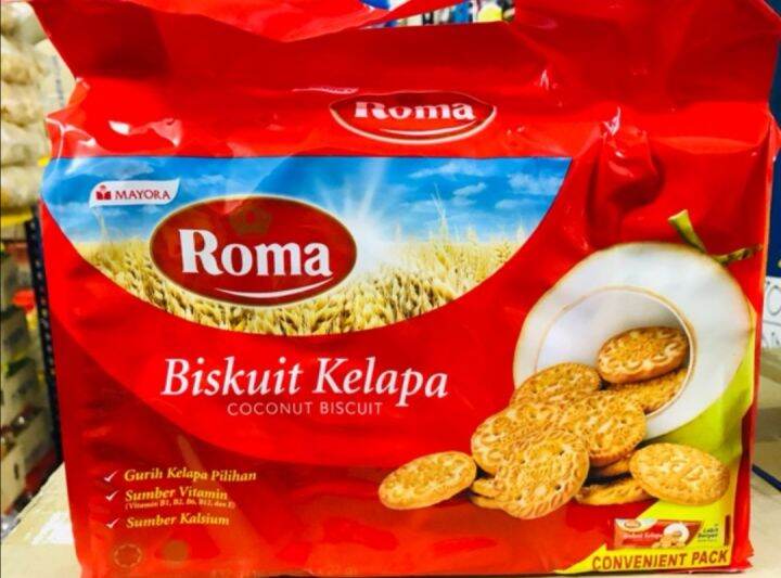ROMA Biscuit Coconut Convenint Pack 16x27g (Biskut Kelapa) | Lazada
