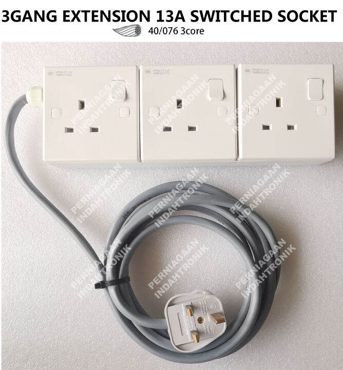 3 Way Heavy Duty Trailing Socket Extension Socket 3m 6m 10m 15m 20m 40 0076 X 3c Flexible Cable