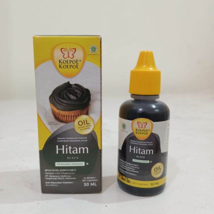 KOEPOE KOEPOE PEWARNA MAKANAN OIL BASE - HITAM 30 ML / LARUT MINYAK ...