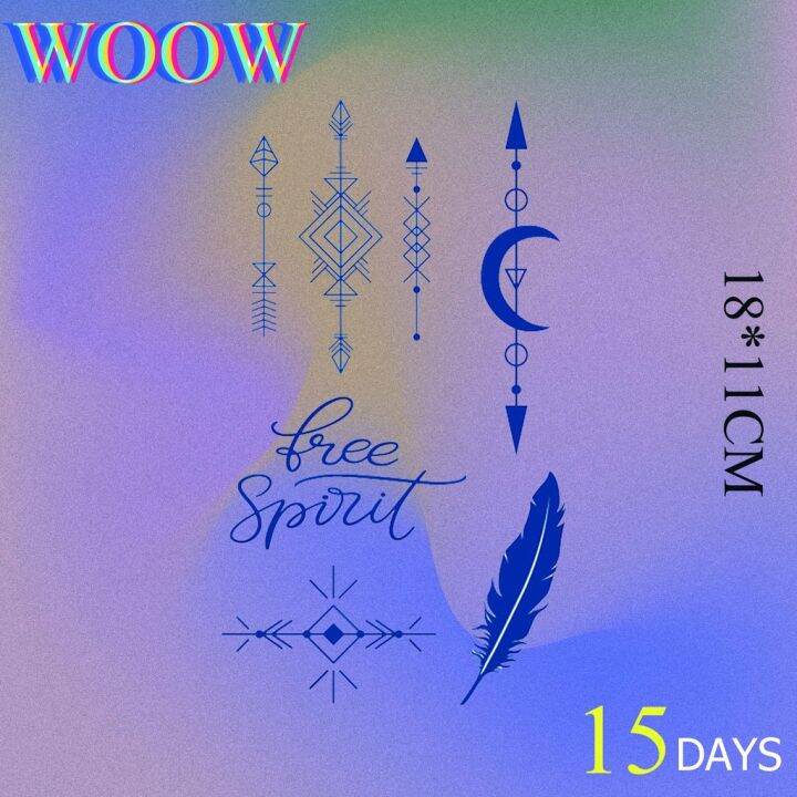 【WOOW】Tattoo Sticker Waterproof Fake Tattoo Sticker Lasts To 15 Days ...