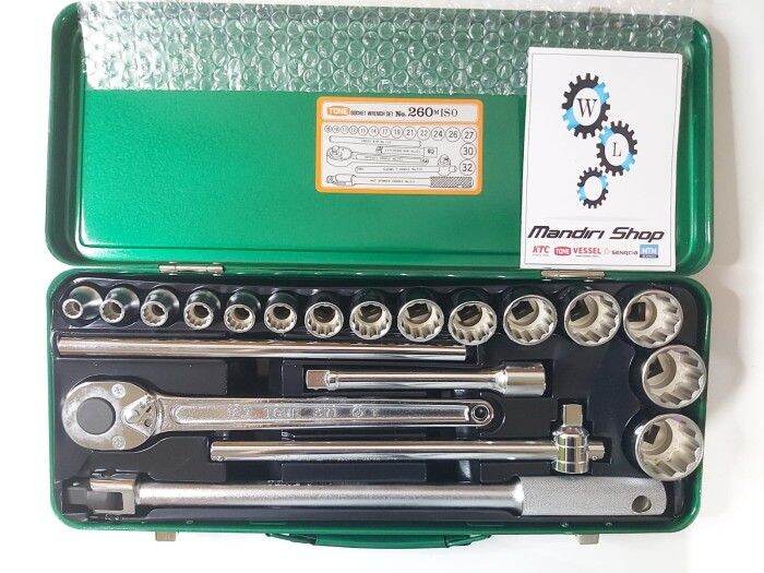 Kunci Socket set Sq 1/2 Kembang 12 Japan Tone 260M ISO | Lazada Indonesia