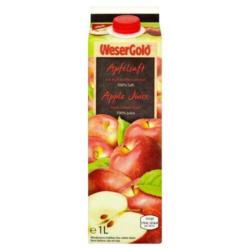 Wesergold [APPLE] Fruit Vegetable Juice 1L import Cranberry Apple Tomato Orange jus buah buahan ...