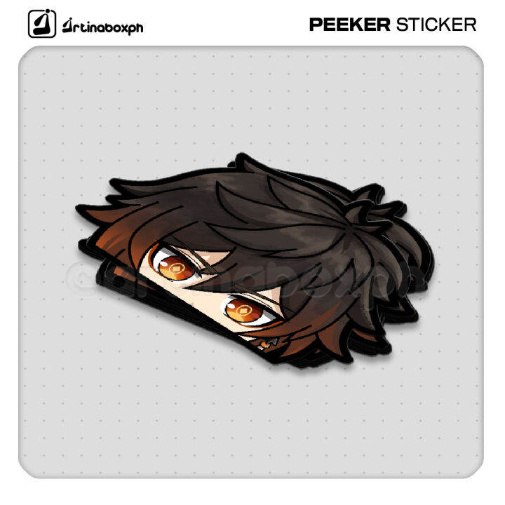 Zhongli (Morax) - Genshin Impact Waterproof Peeker Sticker (artinaboxph ...