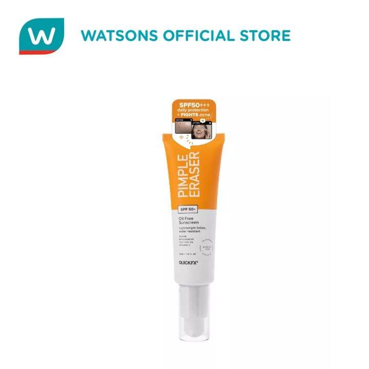 QUICKFX Pimple Eraser Oil Free Sunscreen with SPF 50 50ML | Lazada PH