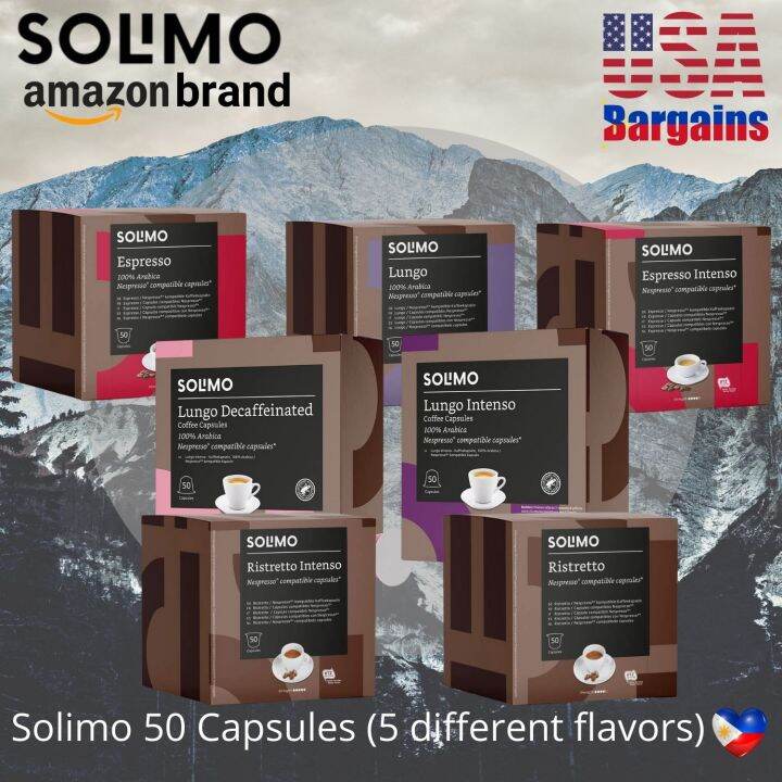 Amazon Brand - Solimo Nespresso Compatible Coffee Capsules Bulk Size 50 ...