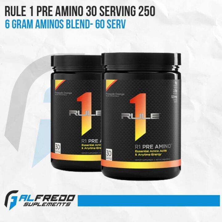 Rule 1 Pre Amino 30 Serving 250 Gram Rule One Amino Energy Powder ...