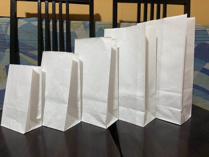 Paperbags / Supot / White Kraft Paper Bag (Grease Resistant ...