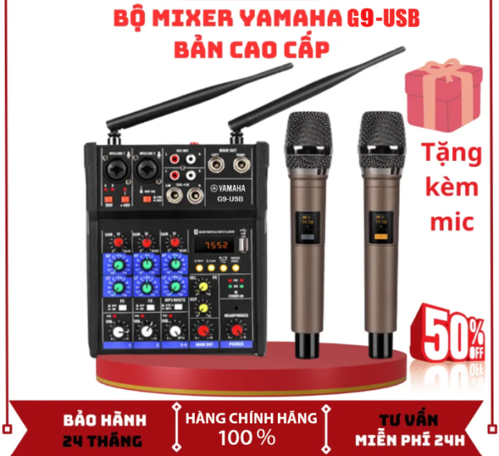 ( PHIÊN BẢN MỚI 2023 ) Combo Trọn Bộ Mixer Yamaha G9-USB Bluetooth Cao ...