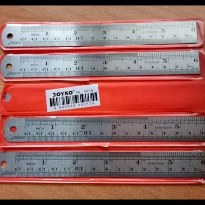 Penggaris Besi 15cm/Garisan Besi/Ruler/Mistar Besi/Penggaris Stainless ...