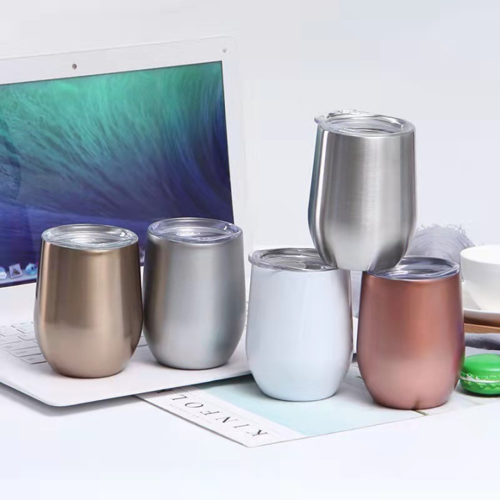Stainless Steel Egg Cup Shell Shape Water Thermos Cocktail Tumbler Wine ...