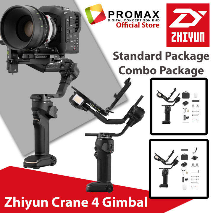 Zhiyun CRANE 4 3-Axis Handheld Gimbal Stabilizer Built-In Fill Light ...