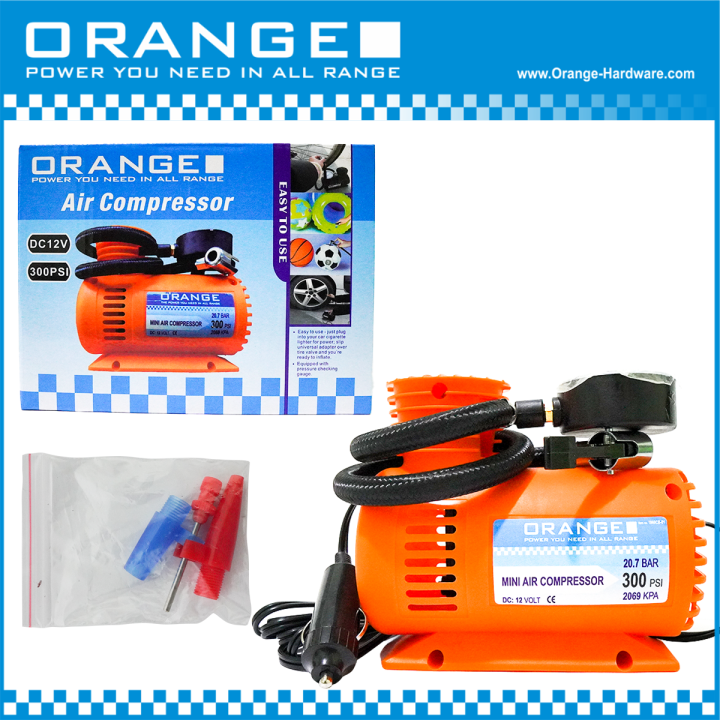 ORANGE KOMPRESOR ANGIN MINI - DC 12V MINI AIR COMPRESSOR | Lazada Indonesia
