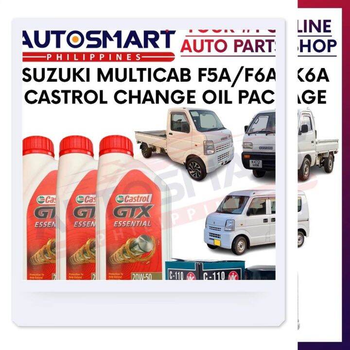 Suzuki Multicab/Transformer F5A/F6A/K6A Castrol Change Oil Package ...