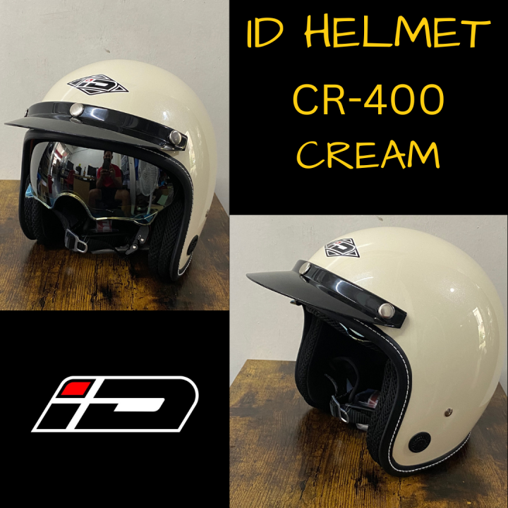 ID HELMET CLASSIC / RETRO DESIGN OPEN FACE HELMET CR-400 model | Lazada PH