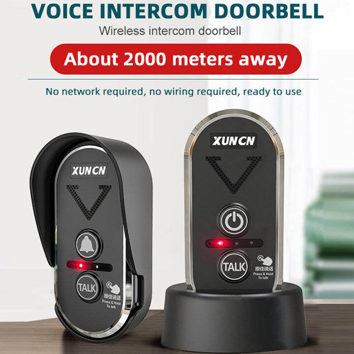 T1920 Wireless Intercom Door bell for Home and Office Two Way ...