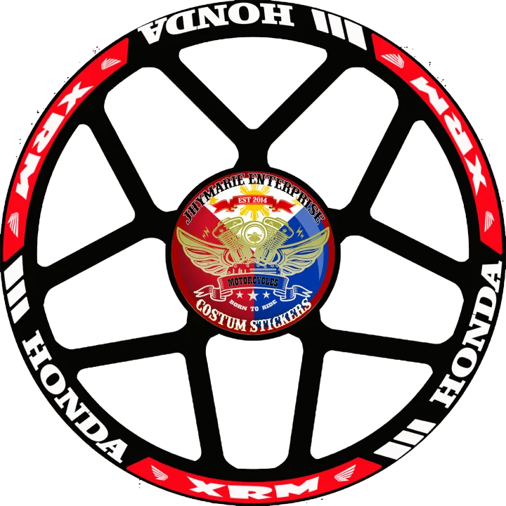 HONDA XRM MAGS STICKER DECALS (SET GOOD FOR 2 WHEELS FRONT AND REAR ...