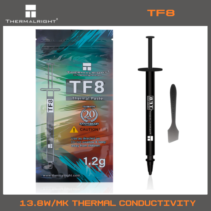 Thermalright TF8 Thermal Compound Paste 13.8 W/mK, Carbon Based High ...