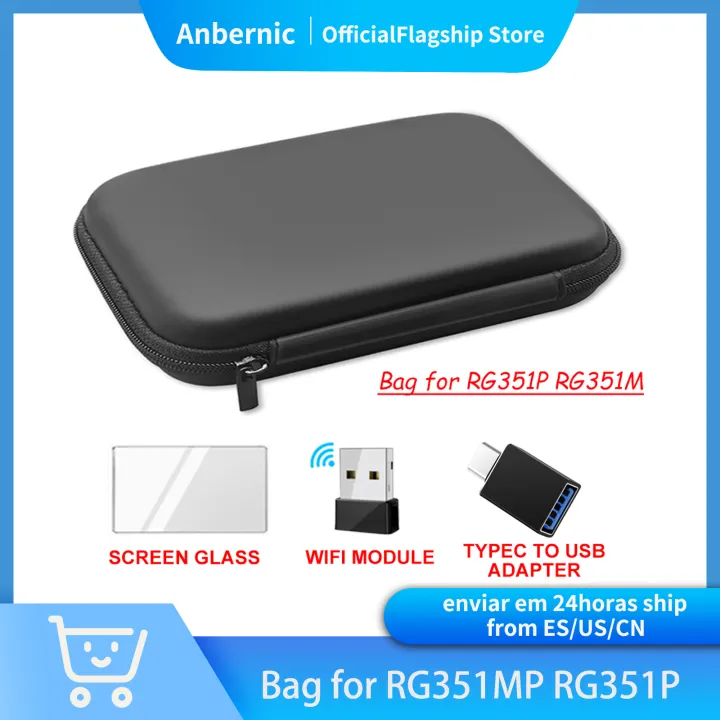 ANBERNIC - RG351P Bag Case Shell Glass Tempered Screen Protector RG351M ...