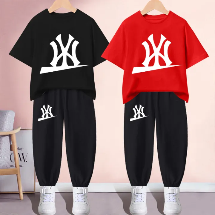 #H214+K214Bใหม่! ! ชุดกางเกงขายาวเด็ก เสื้อ+กางเกงขายาว มีกระเป๋า2ข้าง ...