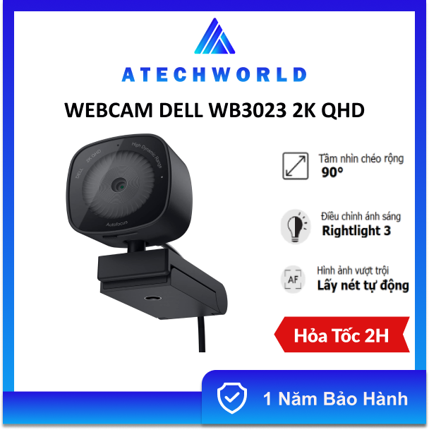 Webcam Dell WB3023 2K QHD - Hàng Chính Hãng - BH 1 năm - Có Xuất VAT ...