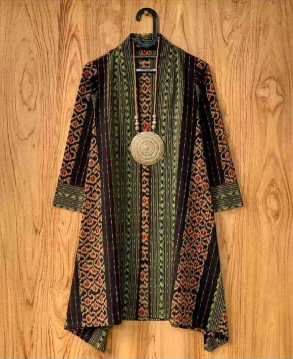 Cardigan Tenun Wanita Motif Rote ATBM - Cardigan Wanita Kekinian - Long ...