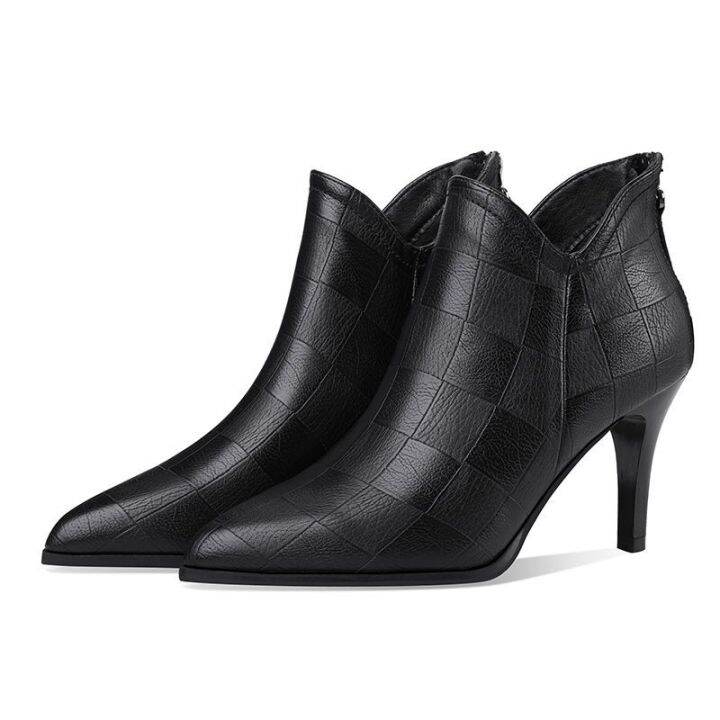 VALAG ชั้นแรก Cowhide รองเท้าสั้นฤดูใบไม้ร่วงของผู้หญิงรองเท้าเดียว2022 ...