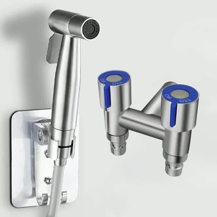Washing Machine Faucet 1 In Two Joints Angle Valve 1 In Two Out Double ...