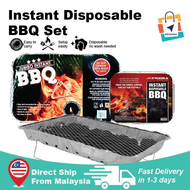 [READY STOCK ]One Time Disposable BBQ Grill Set Charcoal Disposable ...