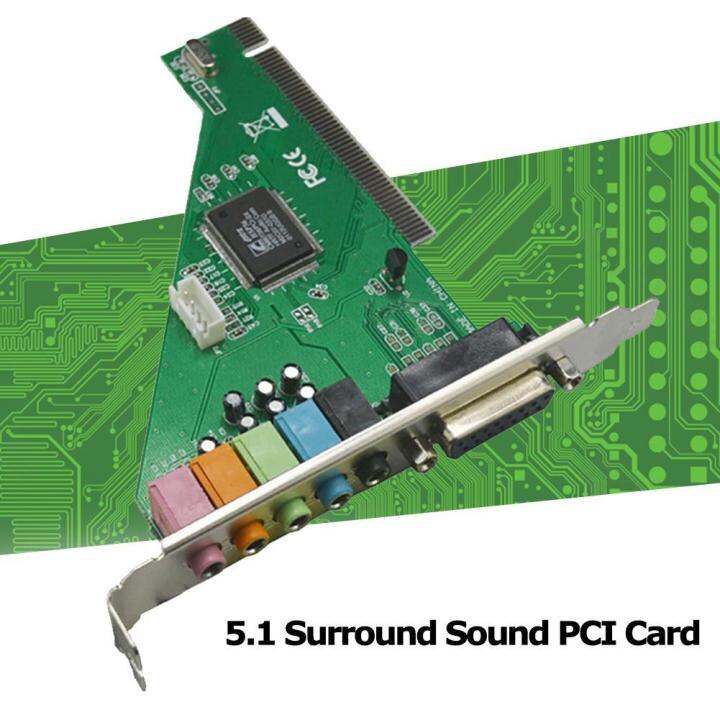 PCI-E Sound Card 4.1 Channel Desktop Computer Sound Card Support Stereo ...
