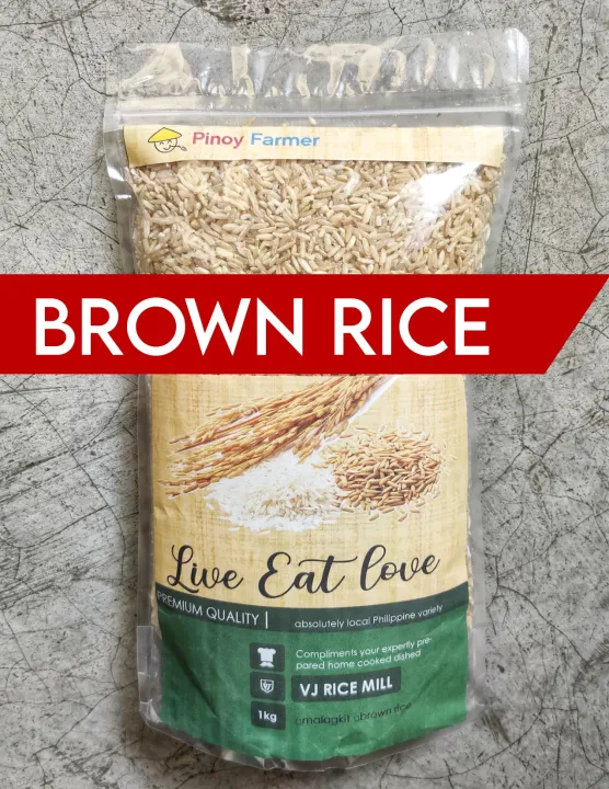 Brown Rice Premium Quality 1kg 100% local farm rice, Gluten-Free, High ...
