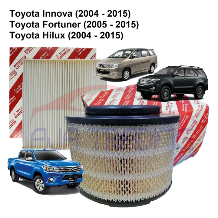 Combo Air Filter and AC Filter for Toyota Innova/Hilux (2004 - 2015 ...